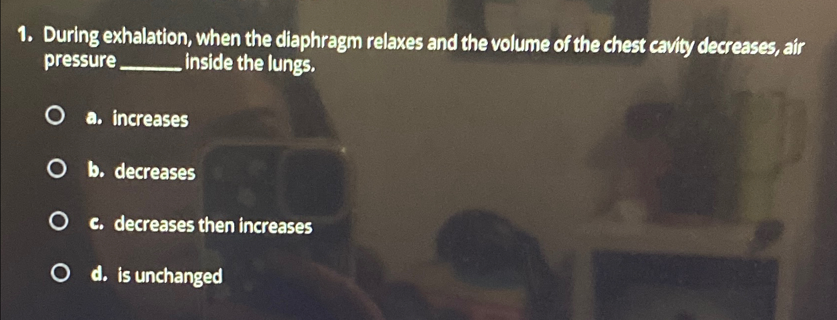 Solved During exhalation, when the dilaphragm relaxes and | Chegg.com