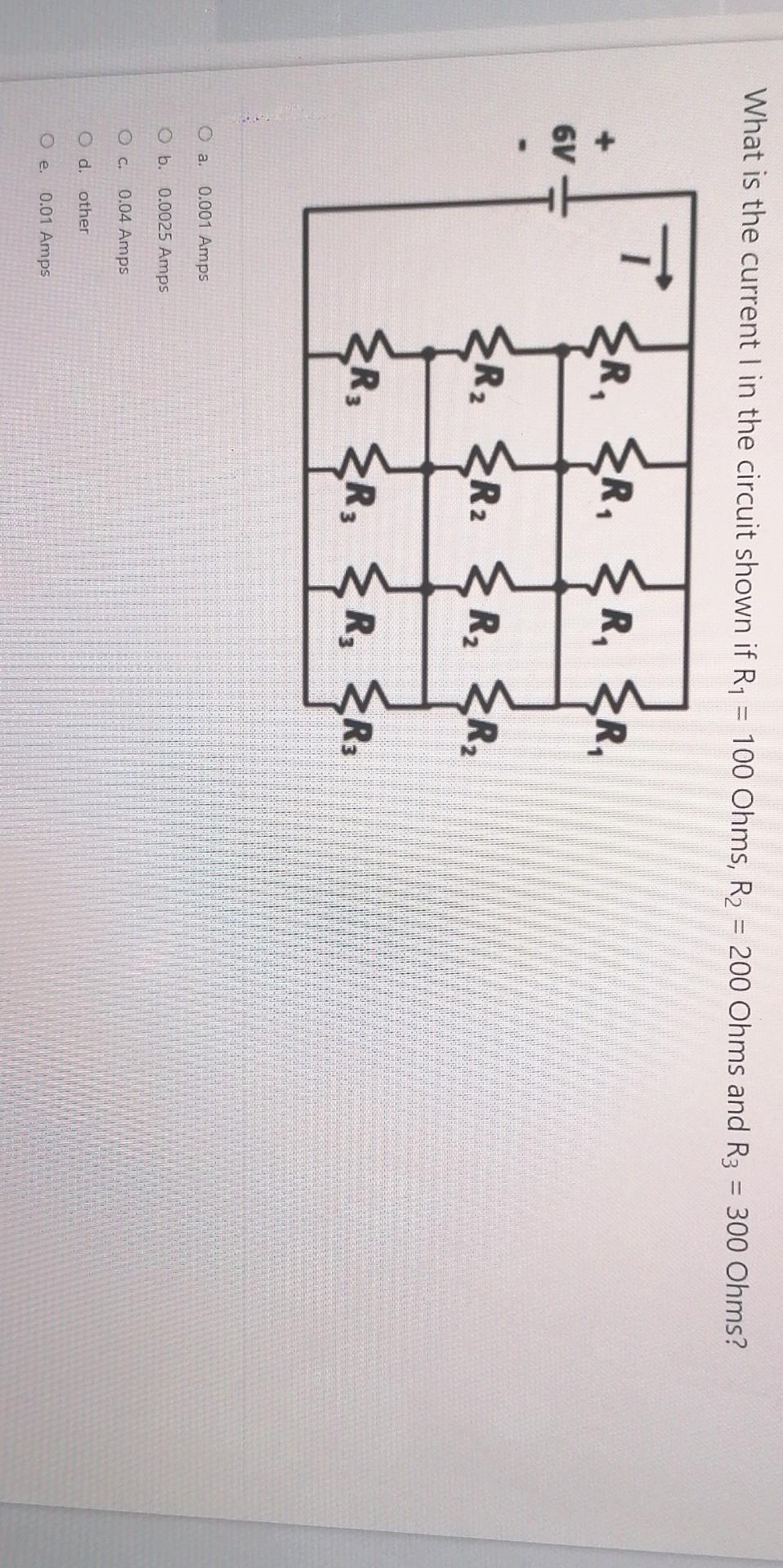 Solved What is the current I in the circuit shown if R1 100 | Chegg.com