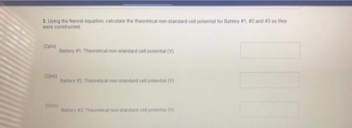 Solved Part 1 Data Summary (1pt) Battery #1: Anode | Chegg.com
