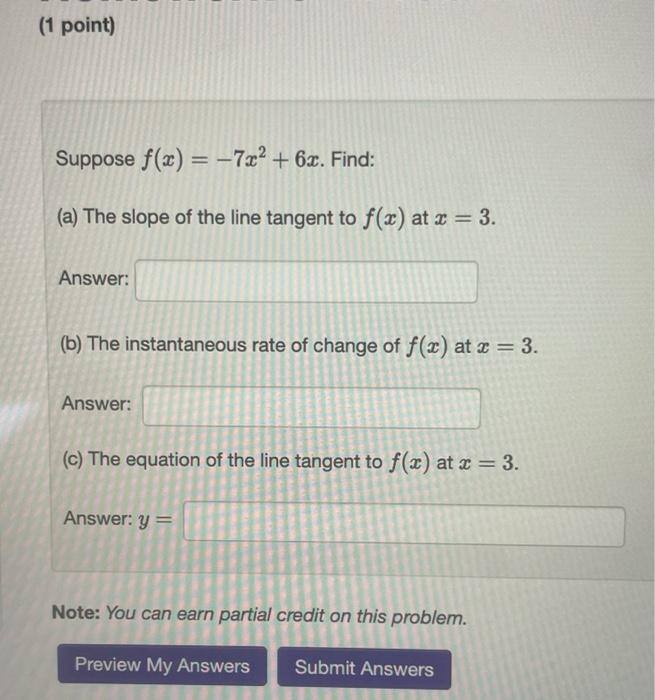 Solved Homework 07: Problem (1 point) Suppose | Chegg.com