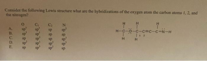 Solved Consider the following Lewis structure what are the | Chegg.com