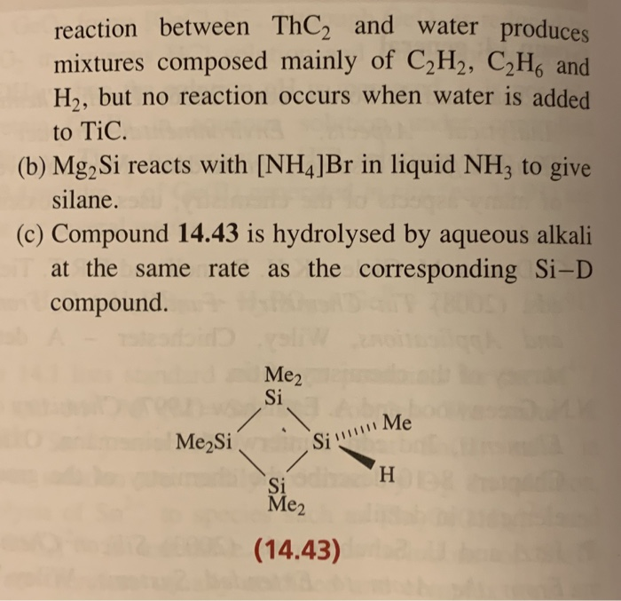 Solved 14.6 Comment on each of the following observations. | Chegg.com