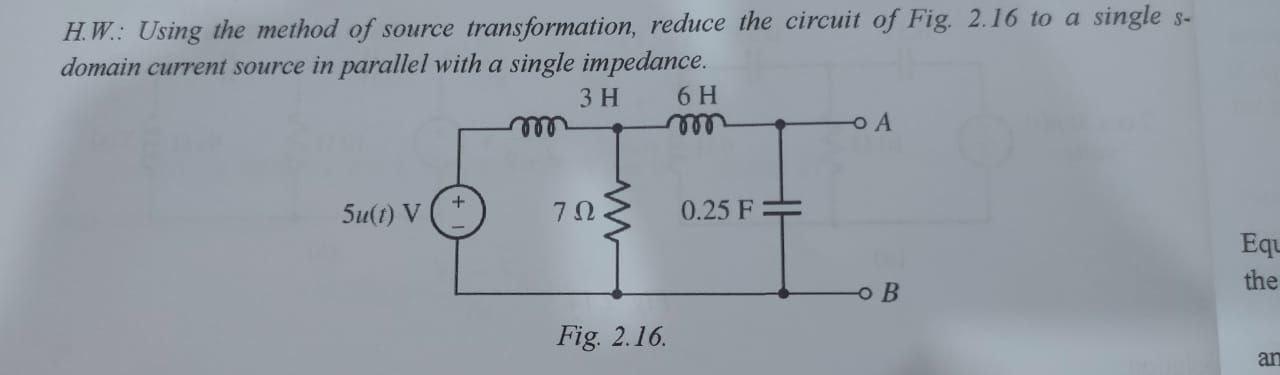 Solved HW: Using the method of source transformation, reduce | Chegg.com