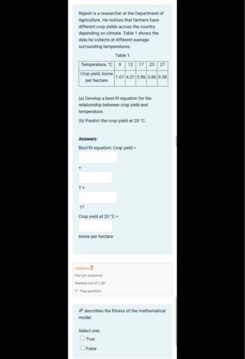 Solved Rajesh is a researcher at the Department of | Chegg.com