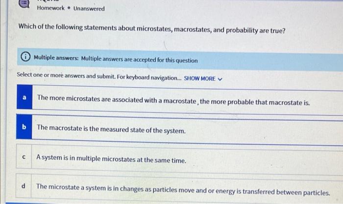 Solved Homework • Unanswered Which of the following | Chegg.com