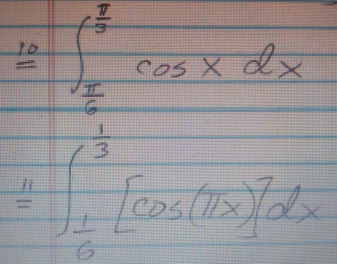 Solved All HU 6 cos x dx [cos[1]dx | Chegg.com