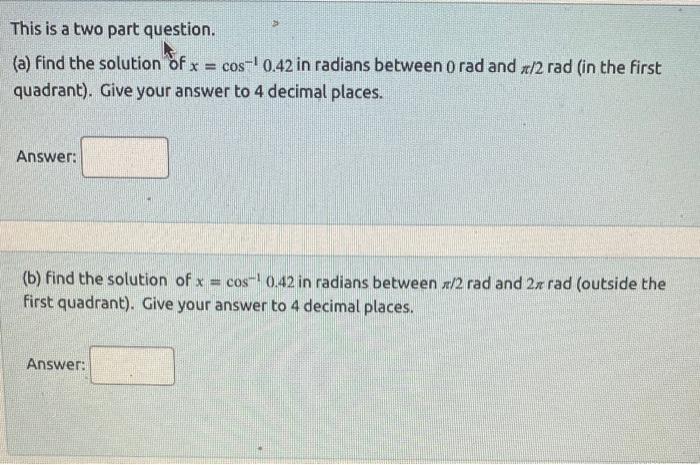Solved This is a two part question. (a) Find the solution of | Chegg.com