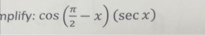Solved cos(2π−x) | Chegg.com