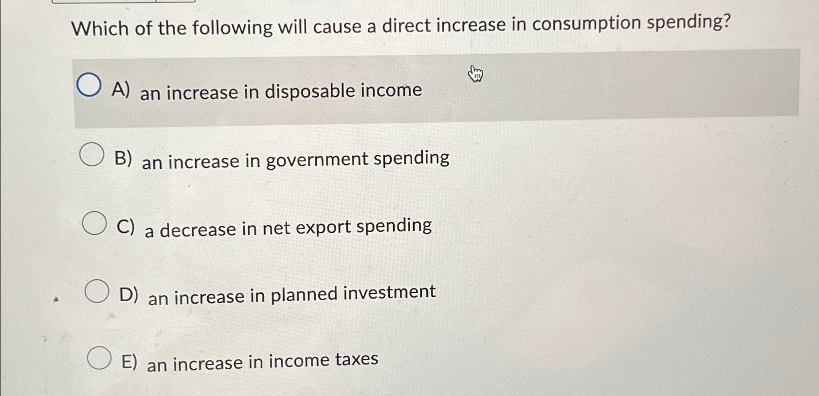 Solved Which of the following will cause a direct increase | Chegg.com