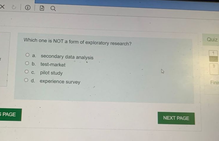 Solved Which one is NOT a form of exploratory research?a. | Chegg.com