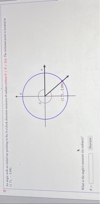 Solved An angle with an initial ray pointing in the 3 | Chegg.com