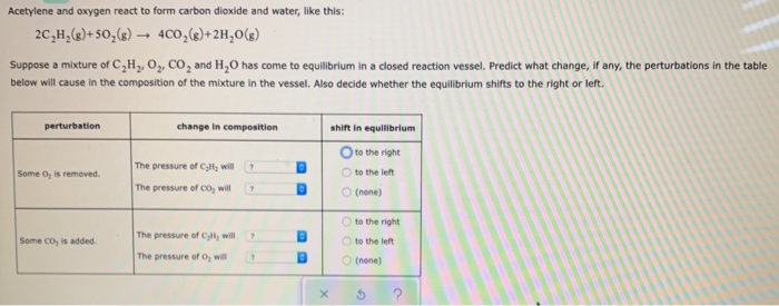 Solved Acetylene and oxygen react to form carbon dioxide and | Chegg.com