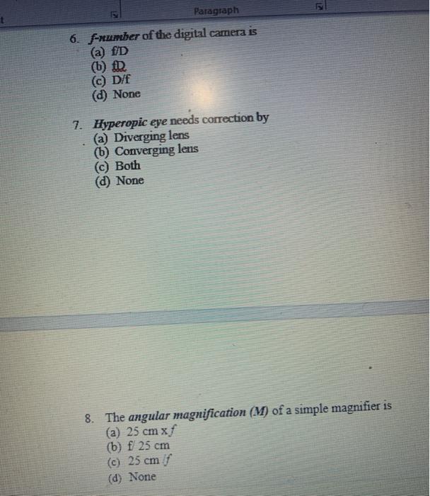 Solved 1. Lateral magnification is defined as (a) Image | Chegg.com