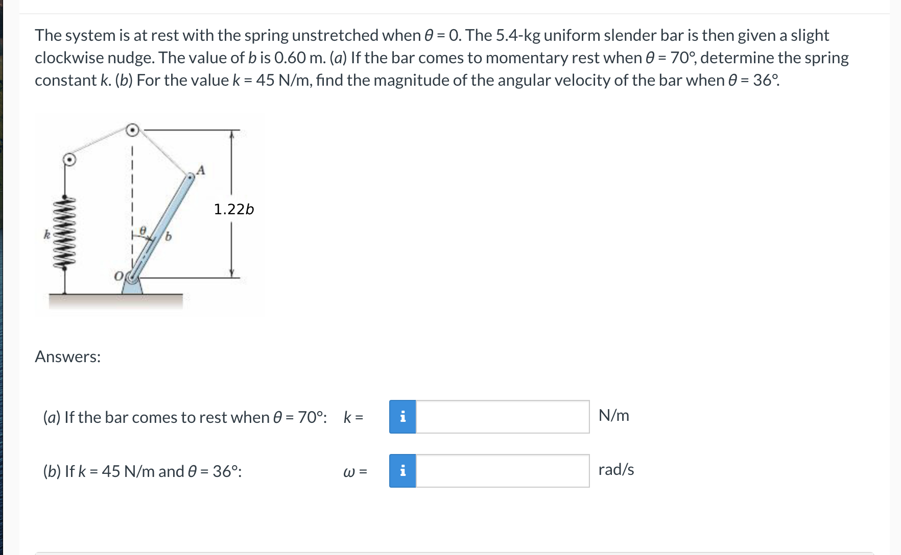 Solved The system is at ﻿rest with the spring unstretched | Chegg.com
