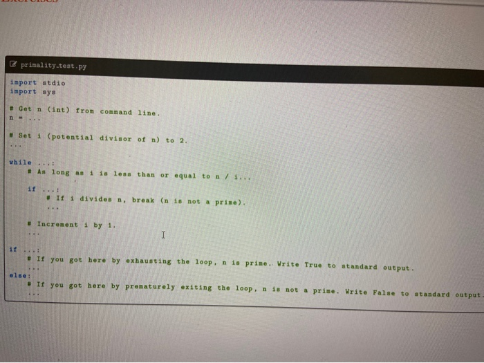 Solved Exercises Exercise 3. (Primality Test) Write a | Chegg.com