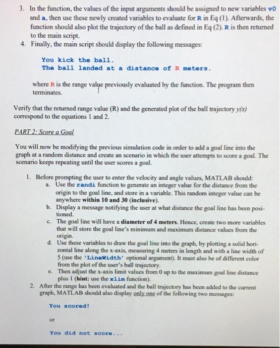 Solved Problem 1 Create Two Matlab Script Files Named As