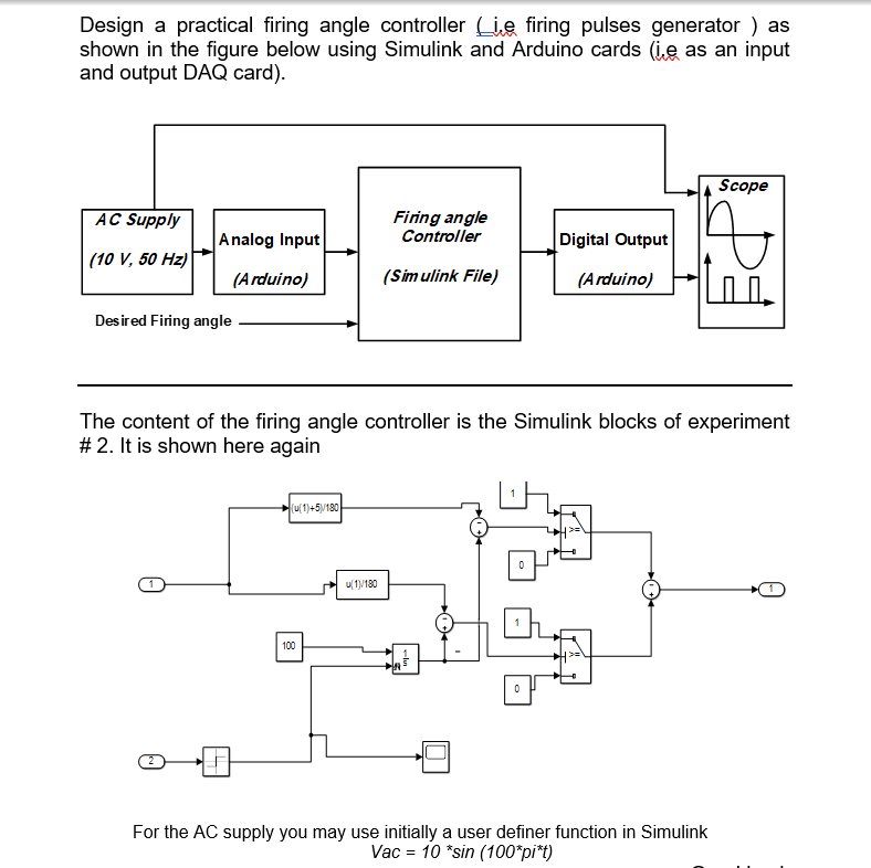 Design a practical firing angle controller (i.e | Chegg.com
