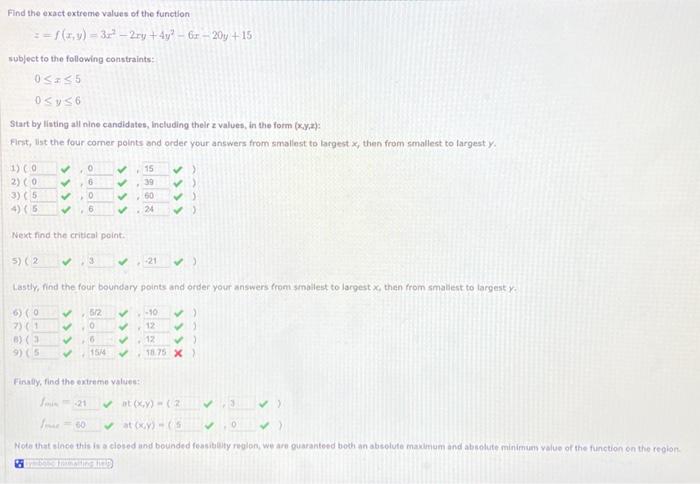 Solved Find the exact extreme values of the function | Chegg.com