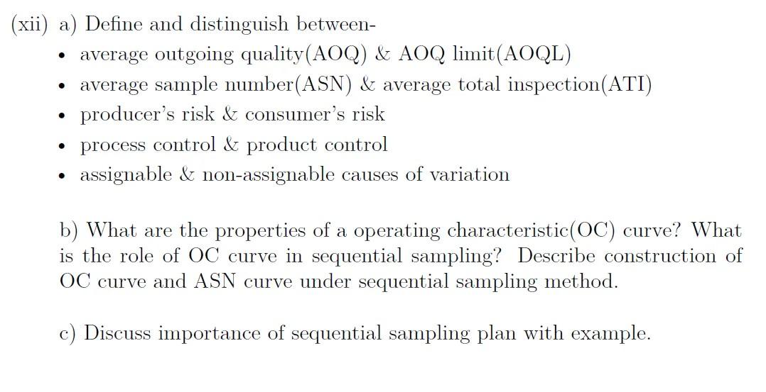 Solved (xii) a) Define and distinguish between- • average | Chegg.com