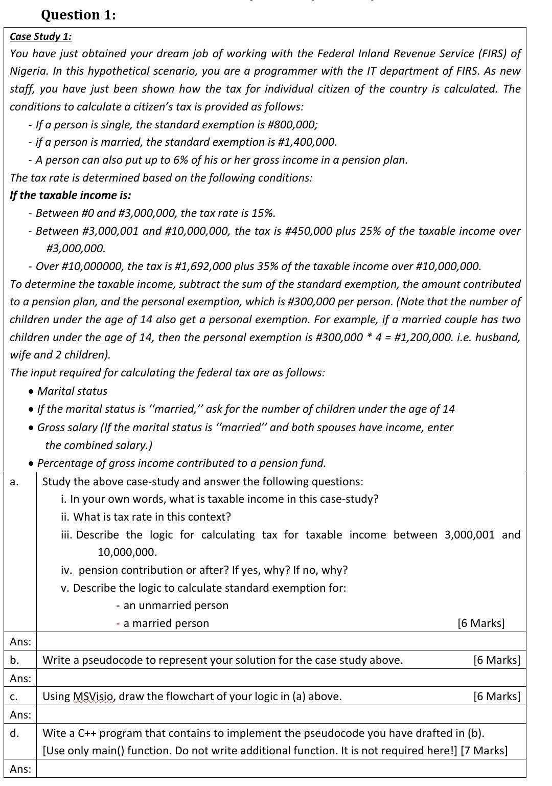 Solved Question 1: Case Study 1: You have just obtained your | Chegg.com
