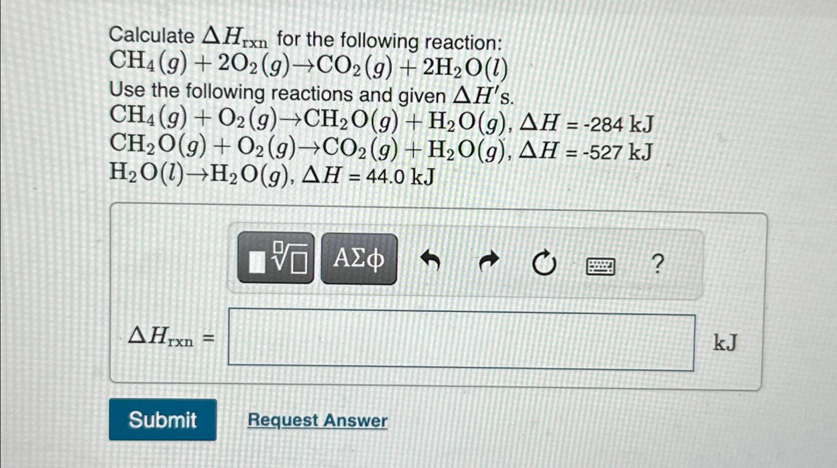 Solved Calculate \\\\Delta H_(rxn) for the following | Chegg.com