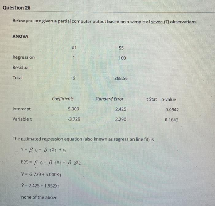Solved Question 27 Below you are given a partial computer | Chegg.com