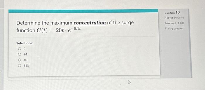 Solved Determine the maximum concentration of the surge | Chegg.com