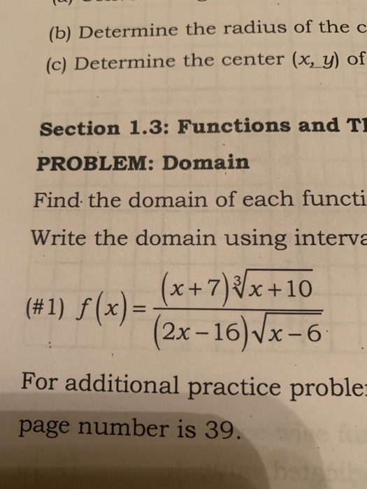 Solved find the domain of each function. express the domain | Chegg.com