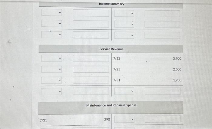 Maintenance and Repairs Expense 7/31 290 Supplies | Chegg.com