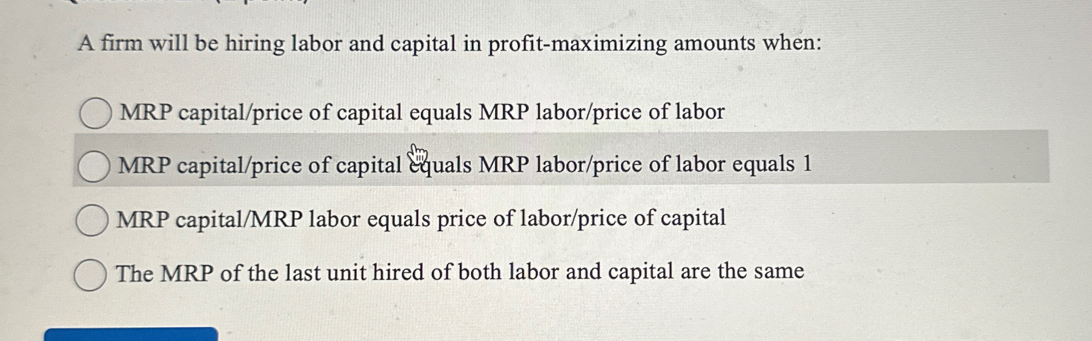 Solved A firm will be hiring labor and capital in | Chegg.com
