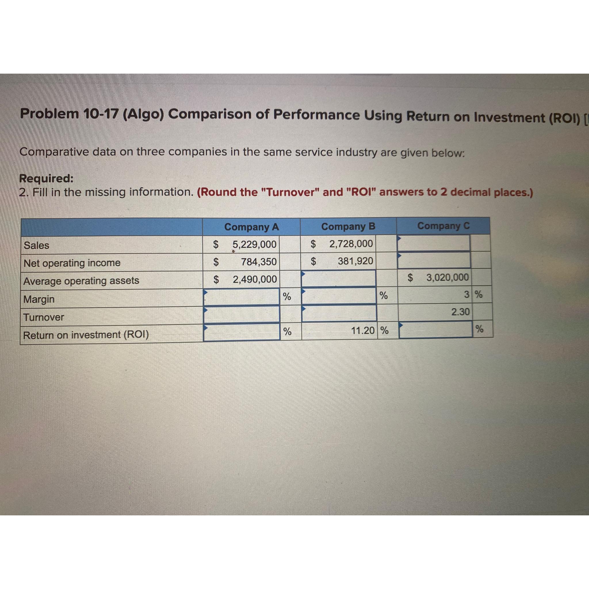 Solved Problem 10-17 (Algo) ﻿Comparison of Performance Using | Chegg.com