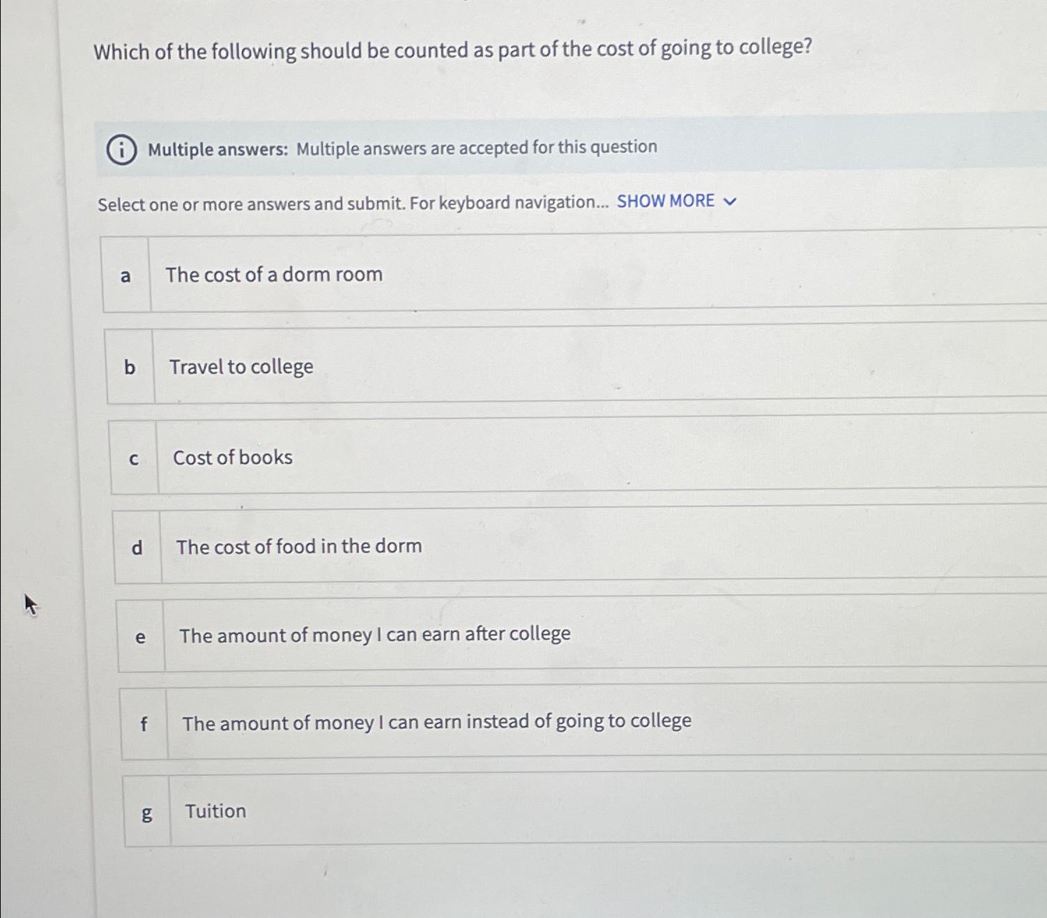 Solved Which of the following should be counted as part of | Chegg.com