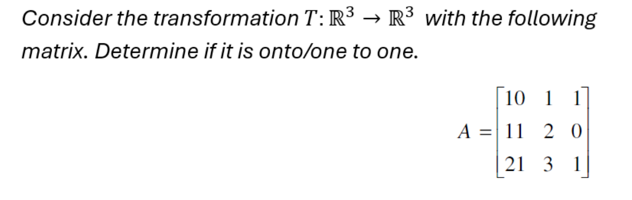 Solved Consider the transformation T:R3→R3 ﻿with the | Chegg.com