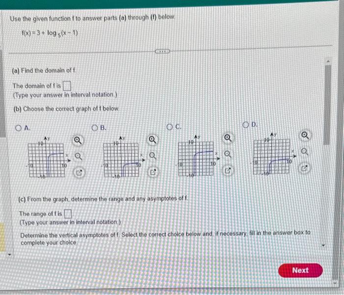 Solved Use the given function f to answer parts (a) through | Chegg.com