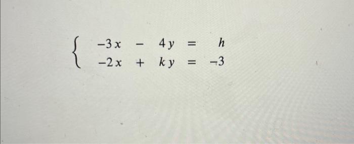 Solved Determine all values of H and K for which the system | Chegg.com