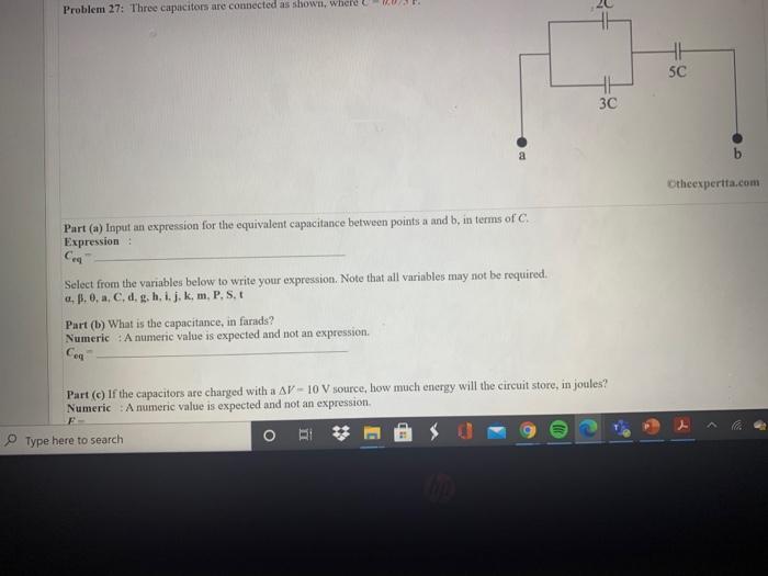 Solved 3C a Part(a) Input an expression for the equivalent | Chegg.com