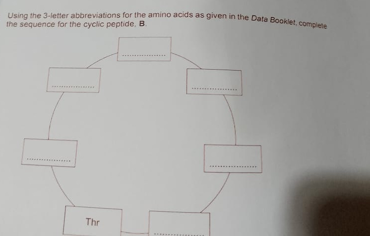 Using the 3-letter abbreviations for the amino acids | Chegg.com