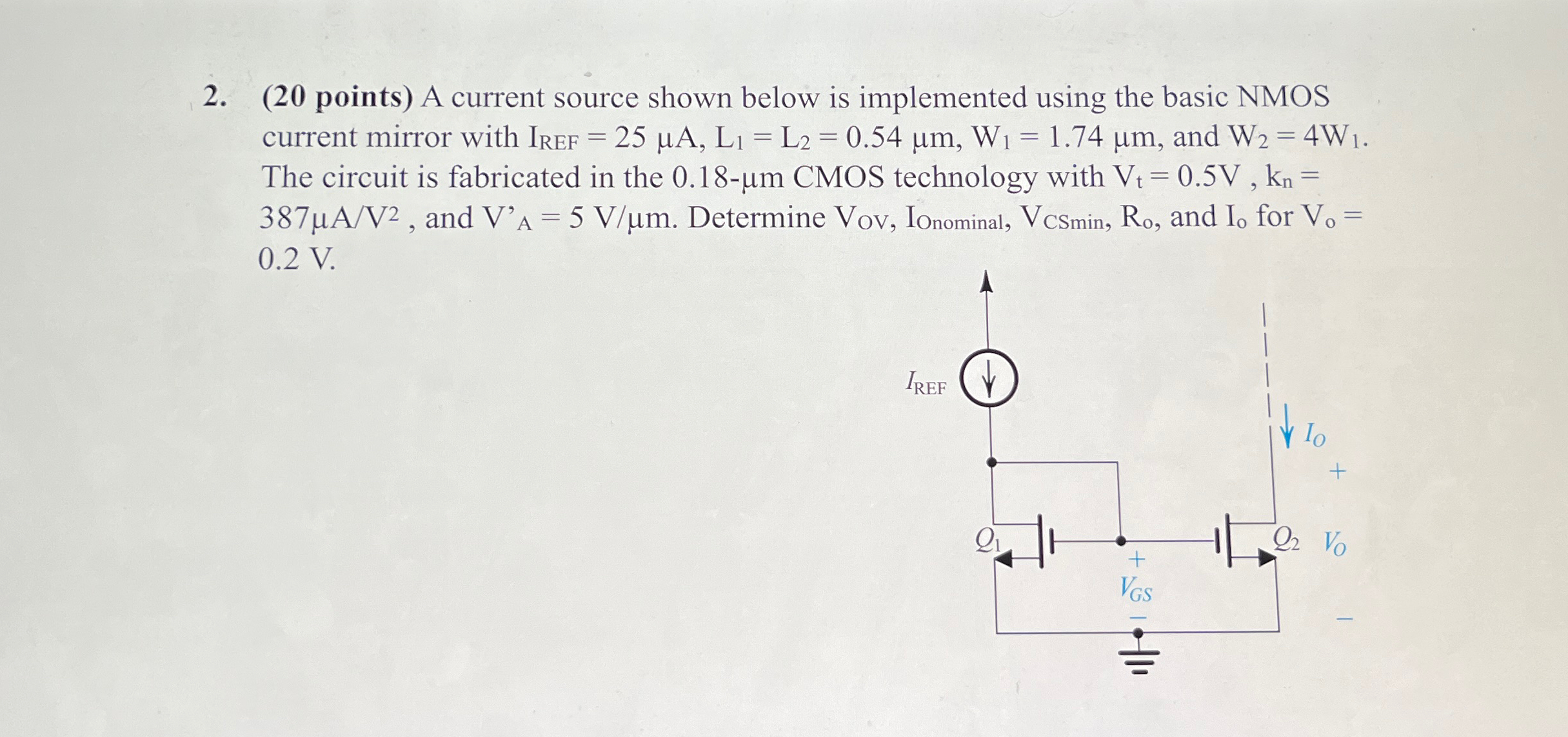 Solved (20 ﻿points) ﻿A current source shown below is | Chegg.com