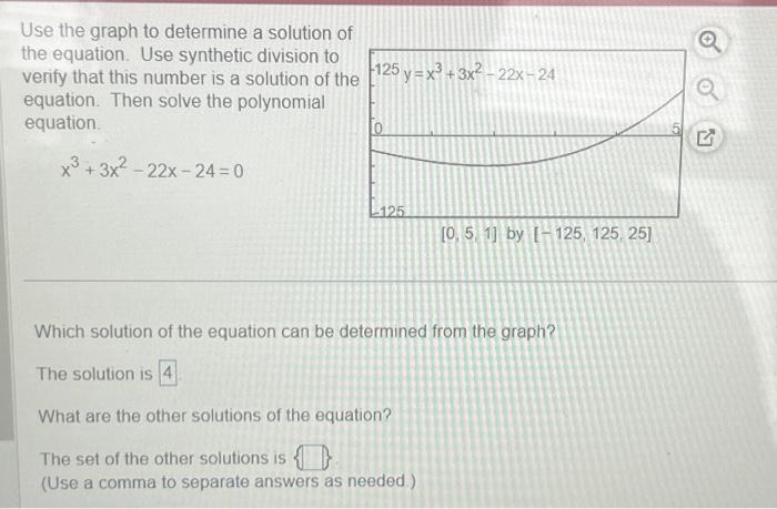 Solved Use the graph to determine a solution of the | Chegg.com