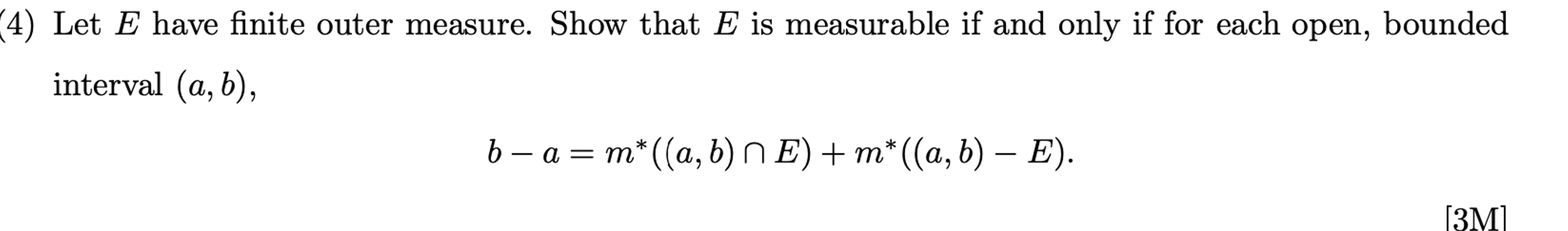 Solved Prove that if a set E ﻿has a positive outer measure, | Chegg.com