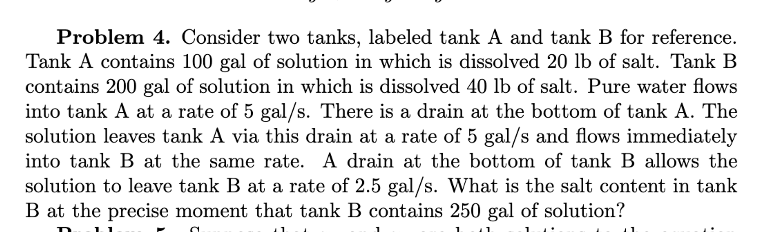 Solved Problem 4. ﻿Consider two tanks, labeled tank A and | Chegg.com
