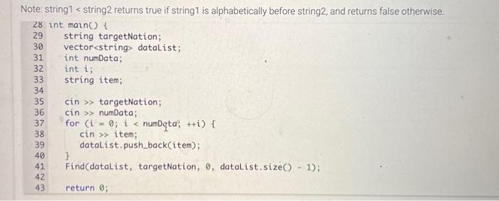 Solved String Targetnation And Integer Numdata Are Read From