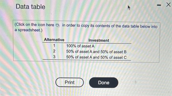 Solved You have been given the following return data, _ , on | Chegg.com