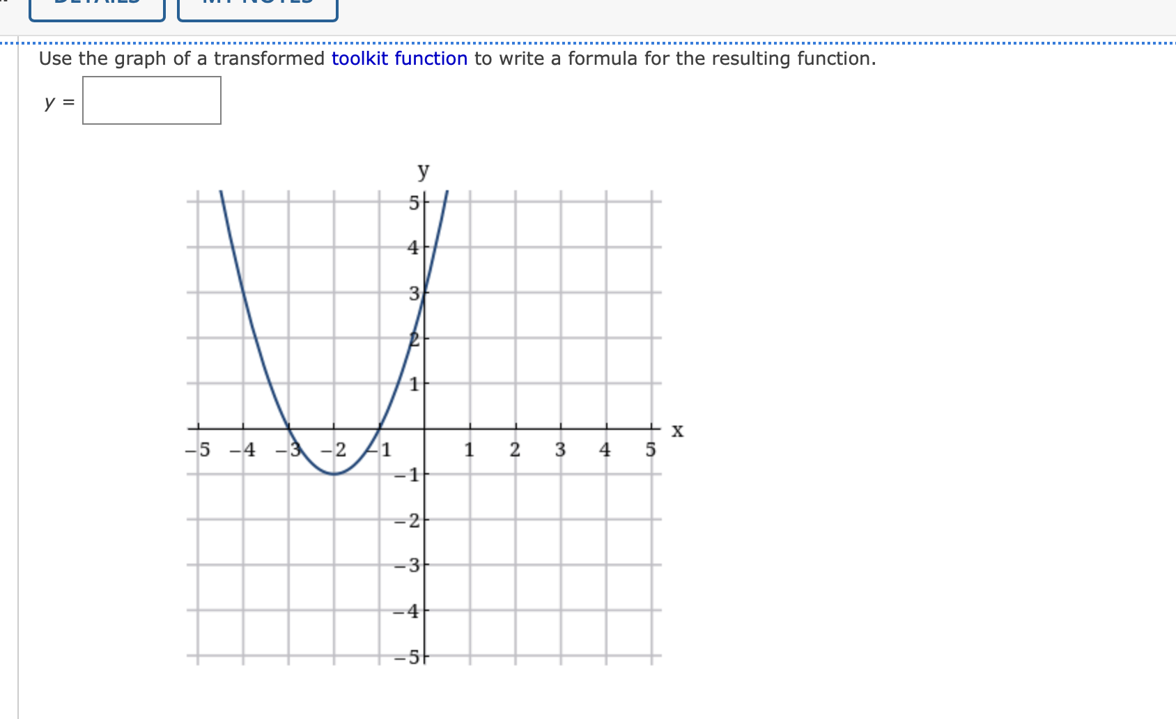 Solved Use The Graph Of A Transformed Toolkit Function To 7874