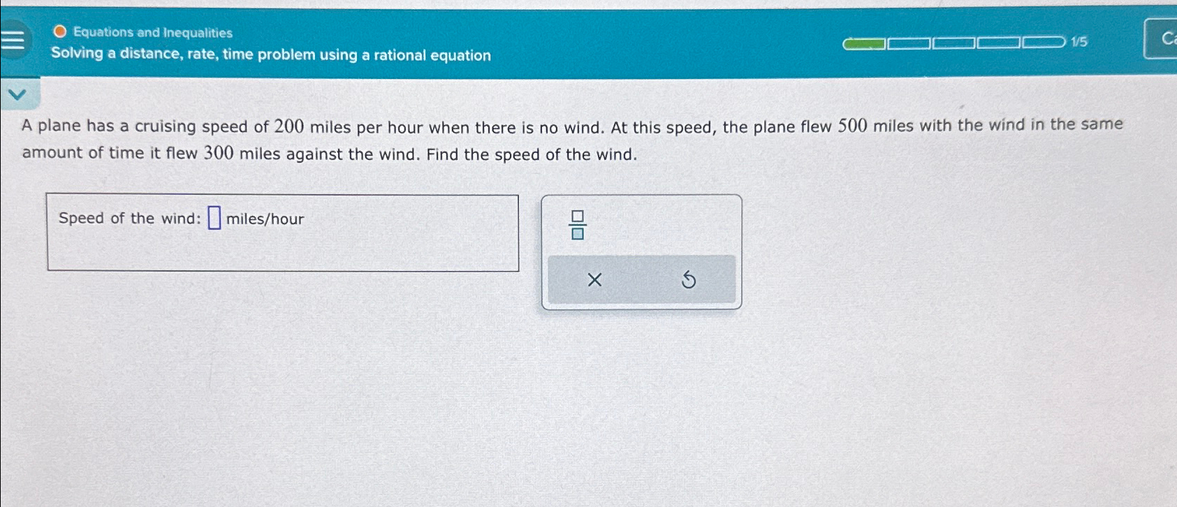Solved Equations and InequalitiesSolving a distance, rate, | Chegg.com