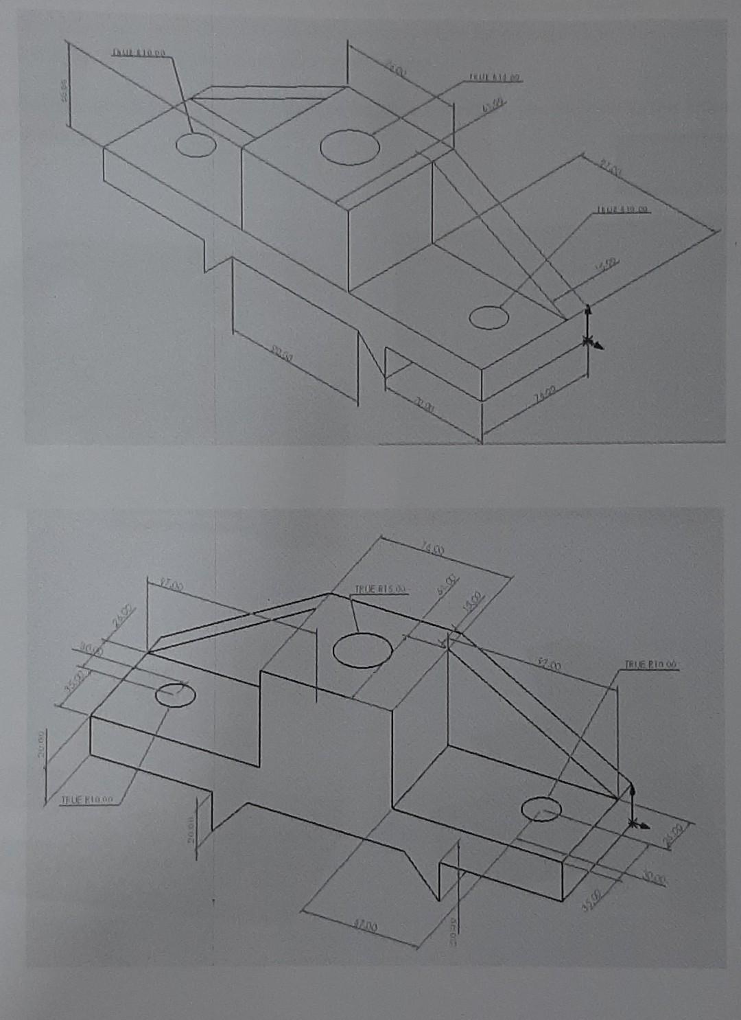 Solved Sketch the front, left, top, back, and bottom view in | Chegg.com
