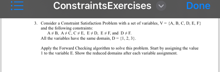 Solved ConstraintsExercises3. ﻿Consider a Constraint | Chegg.com