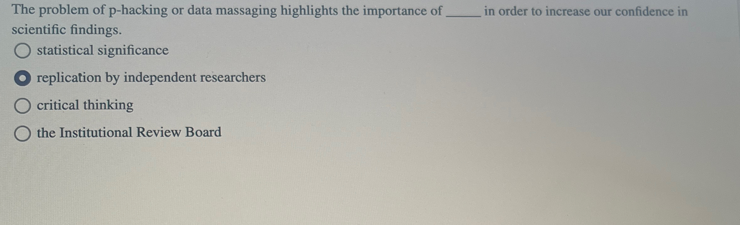Solved The problem of p-hacking or data massaging highlights | Chegg.com