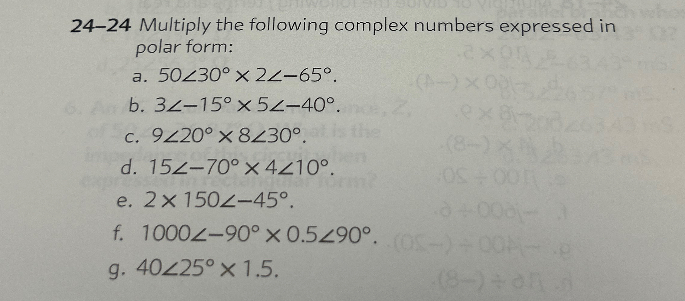 Solved 24-24 ﻿Multiply the following complex numbers | Chegg.com