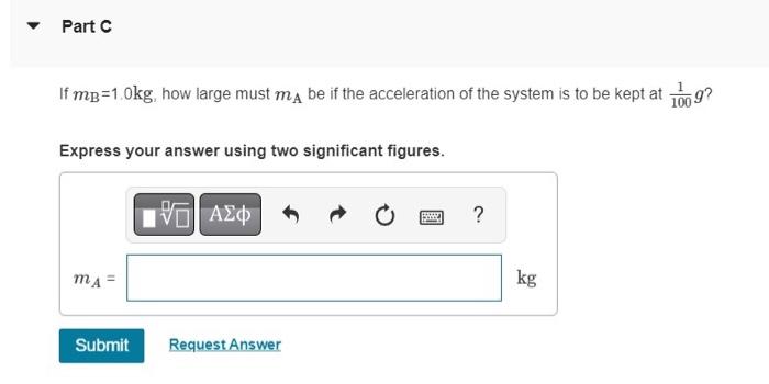 Solved Mass mA rests on a smooth horizontal surface, mB | Chegg.com